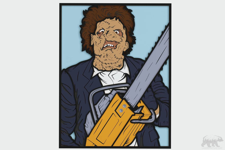 Leatherface Layered Design for cutting - LaserCraftum