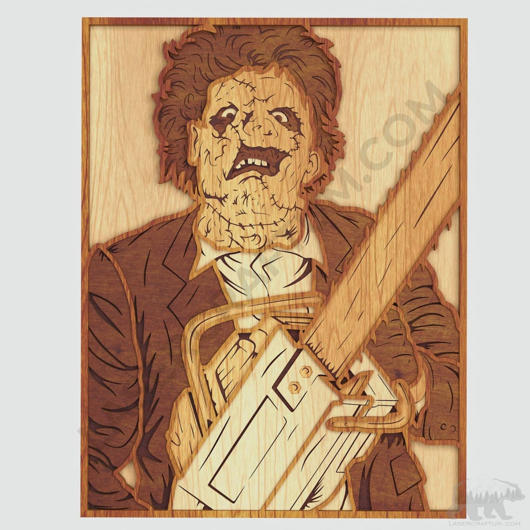 Leatherface Layered Design for cutting - LaserCraftum