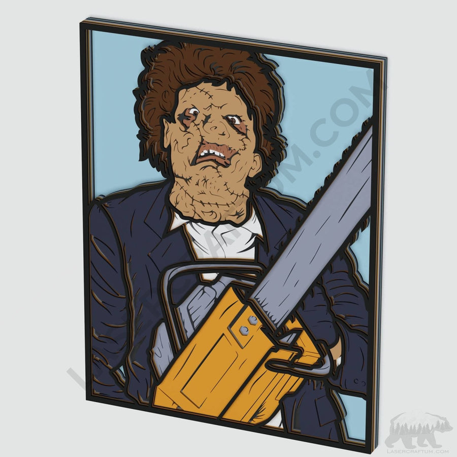 Leatherface Layered Design for cutting - LaserCraftum