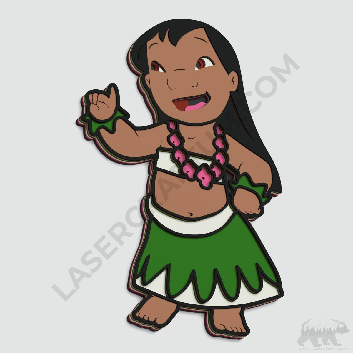Lilo Layered Design for cutting - LaserCraftum