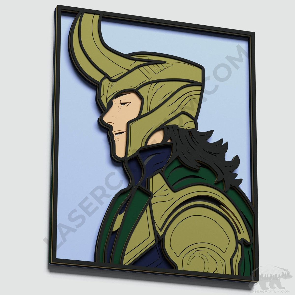 Loki Layered Design for cutting - LaserCraftum