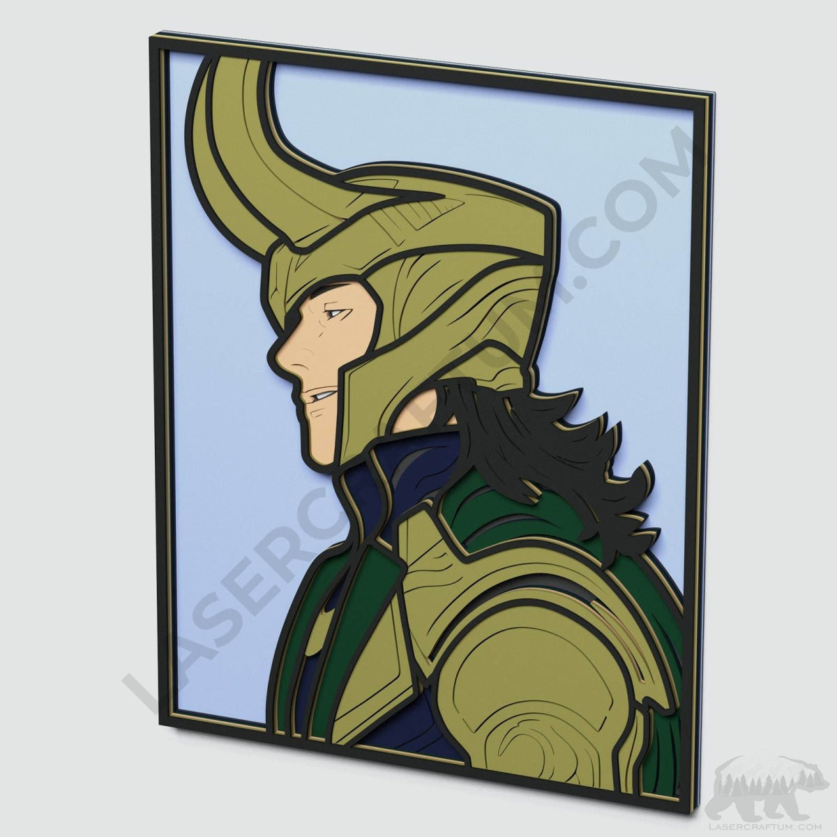 Loki Layered Design for cutting - LaserCraftum