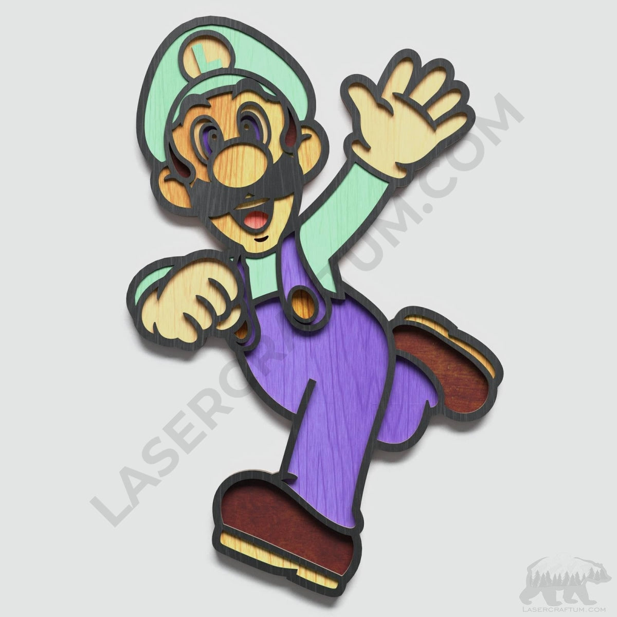 Luigi Layered Design for cutting - LaserCraftum