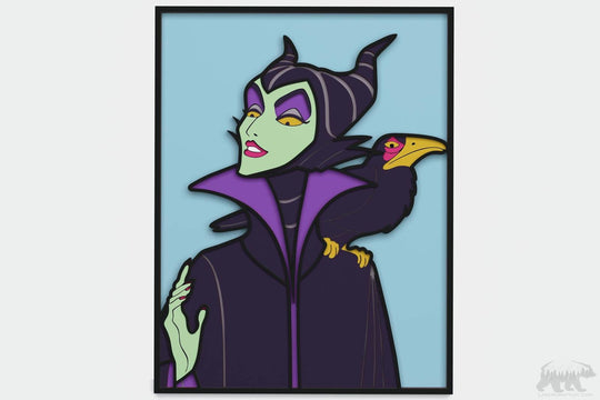 Maleficent Layered Design for cutting - LaserCraftum