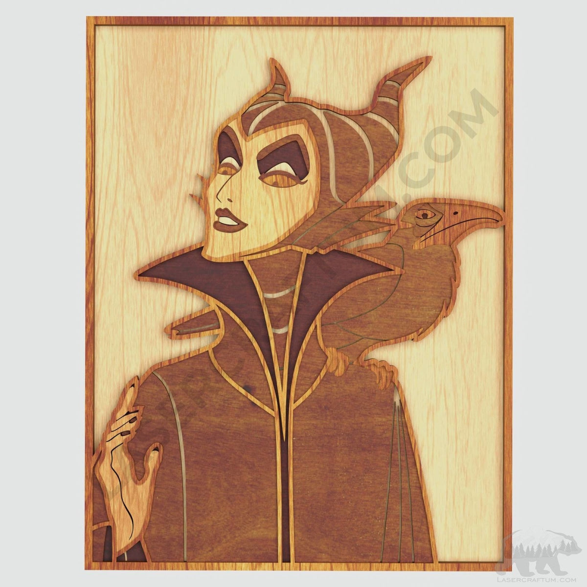 Maleficent Layered Design for cutting - LaserCraftum
