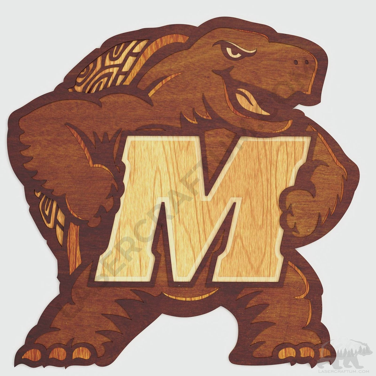 Maryland Terrapins Layered Design for cutting - LaserCraftum