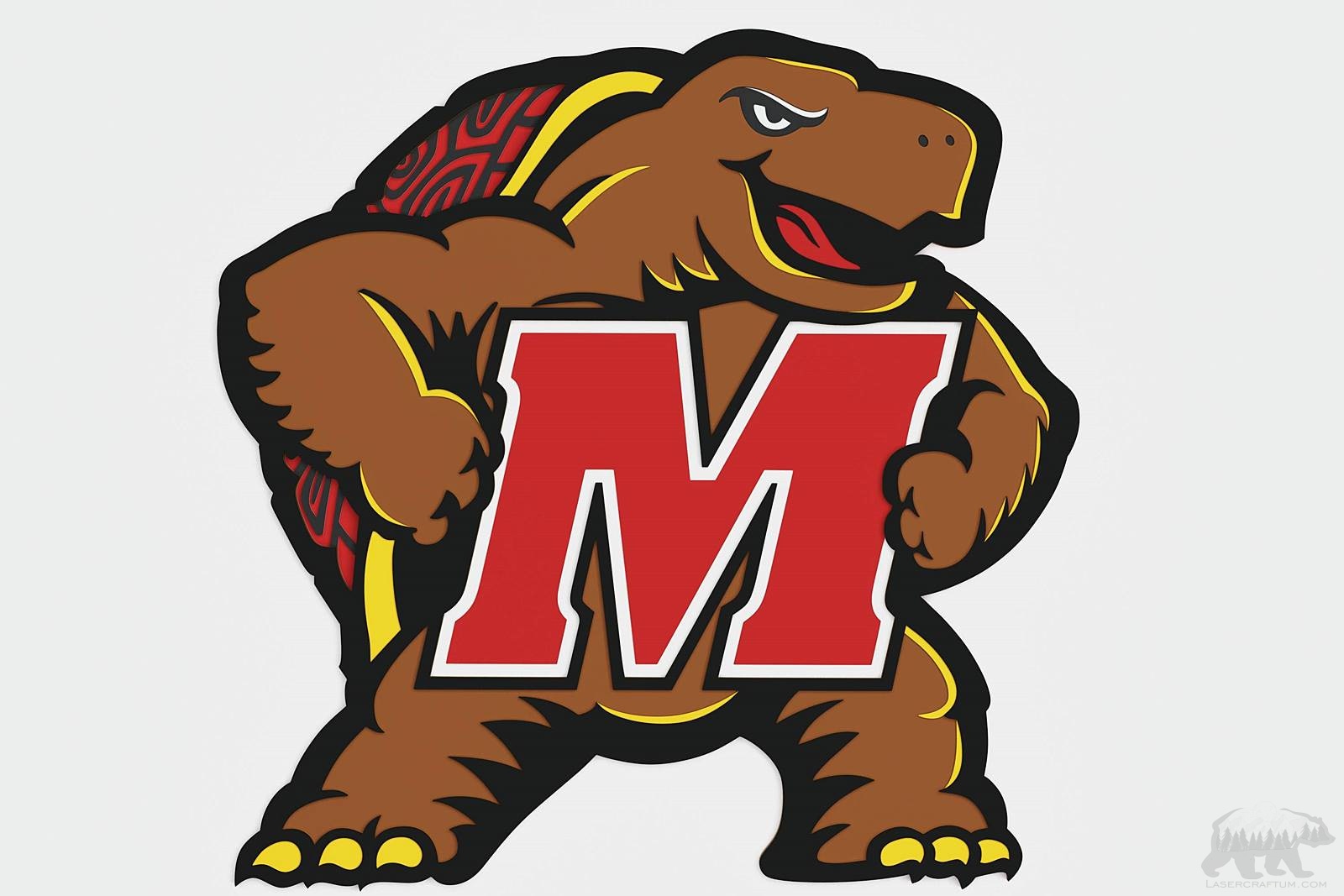 Maryland Terrapins Layered Design for cutting - LaserCraftum