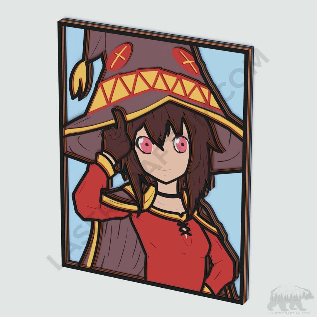 Megumin Layered Design for cutting - LaserCraftum