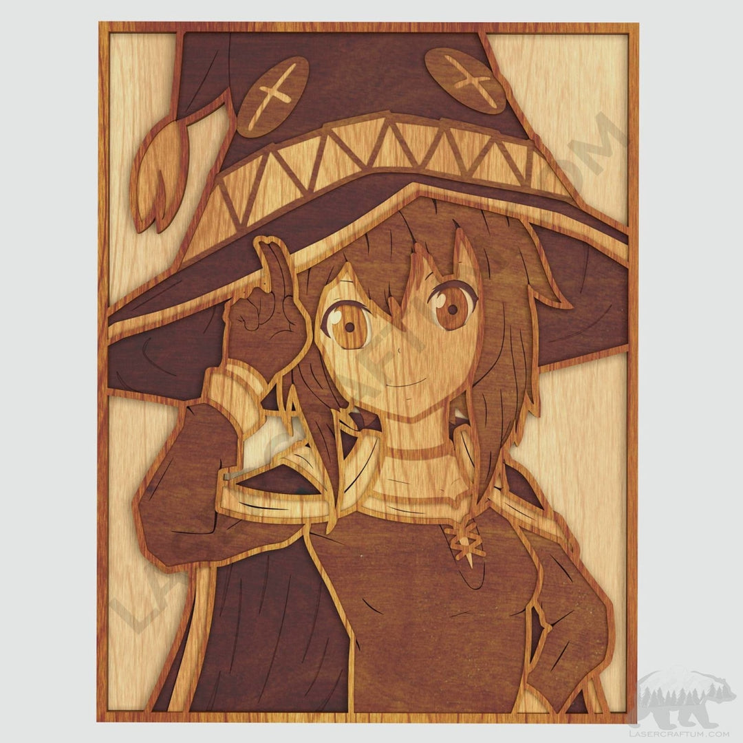 Megumin Layered Design for cutting - LaserCraftum