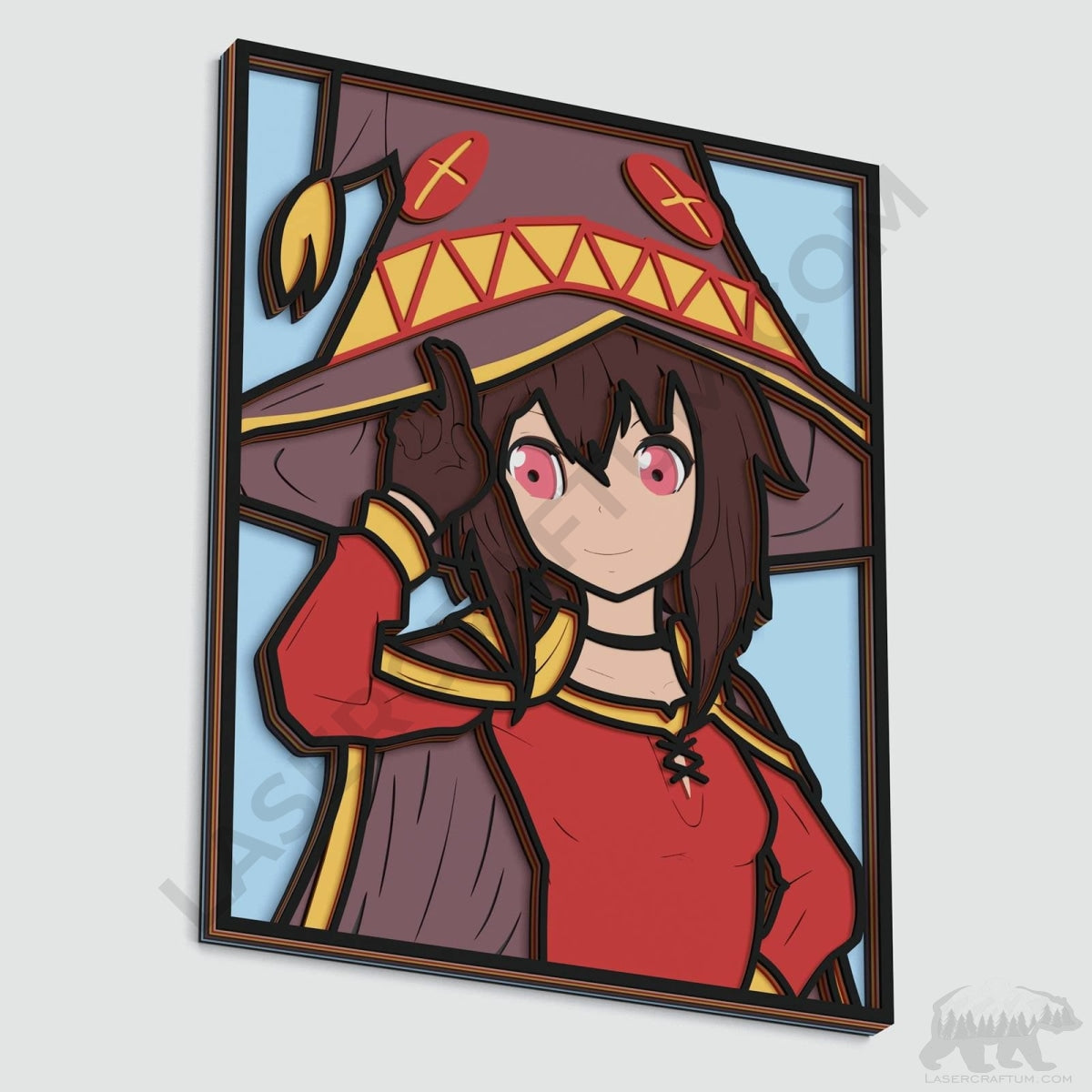 Megumin Layered Design for cutting - LaserCraftum