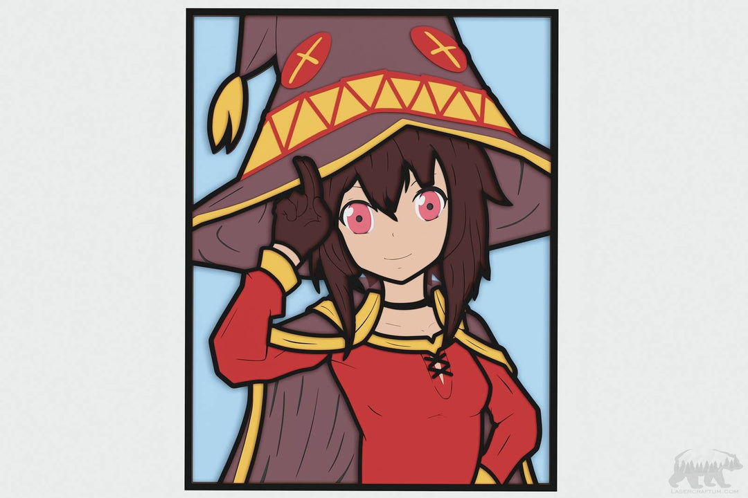 Megumin Layered Design for cutting - LaserCraftum
