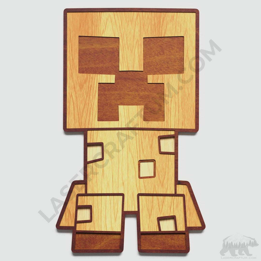 Minecraft Creeper Layered Design for cutting - LaserCraftum
