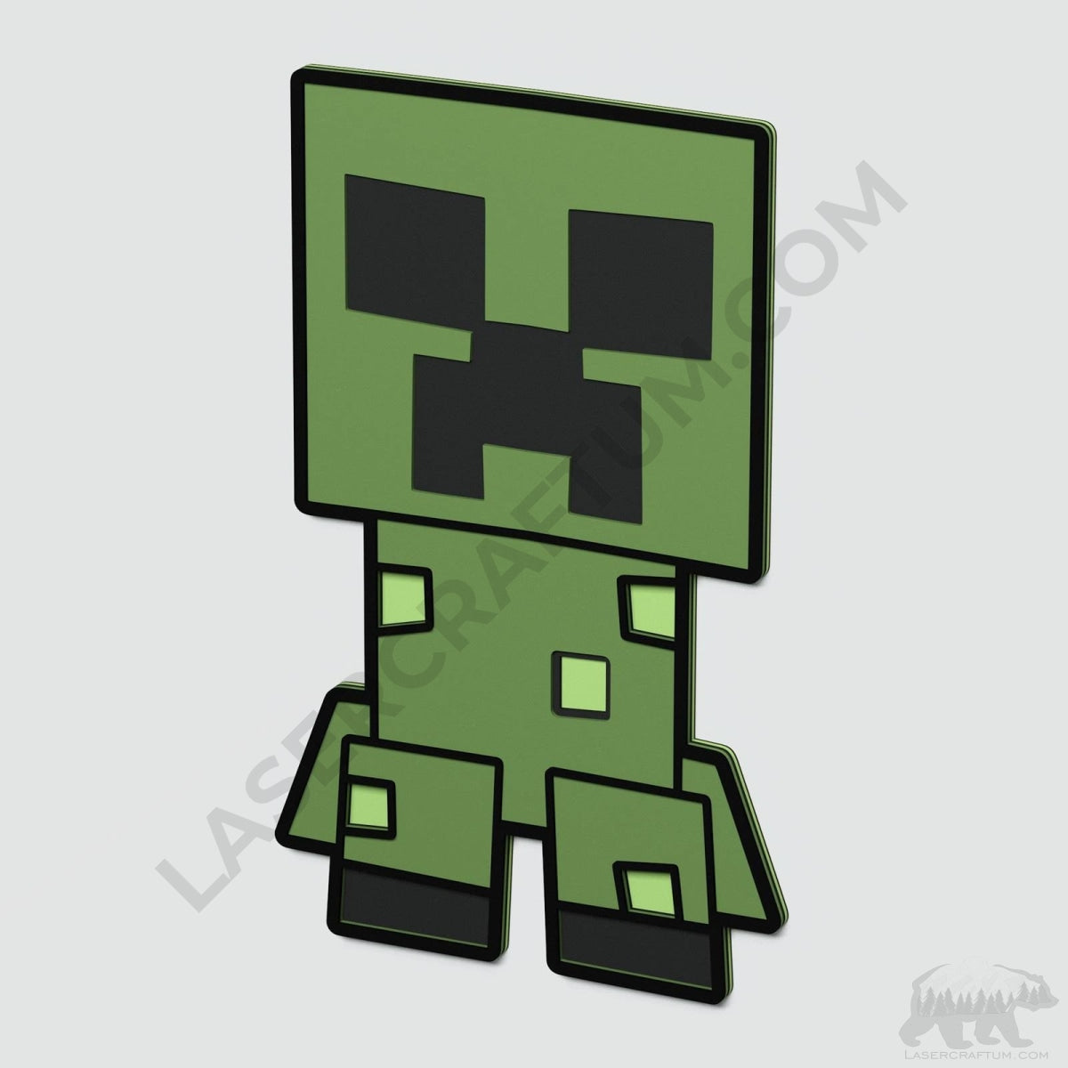 Minecraft Creeper Layered Design for cutting - LaserCraftum