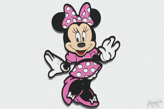 Minnie Mouse Layered Design for cutting - LaserCraftum
