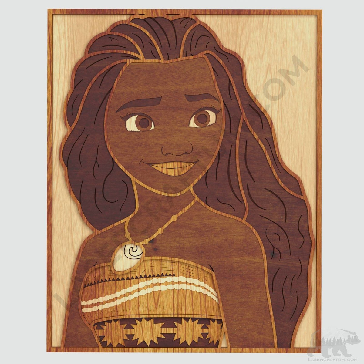 Moana Layered Design for cutting - LaserCraftum