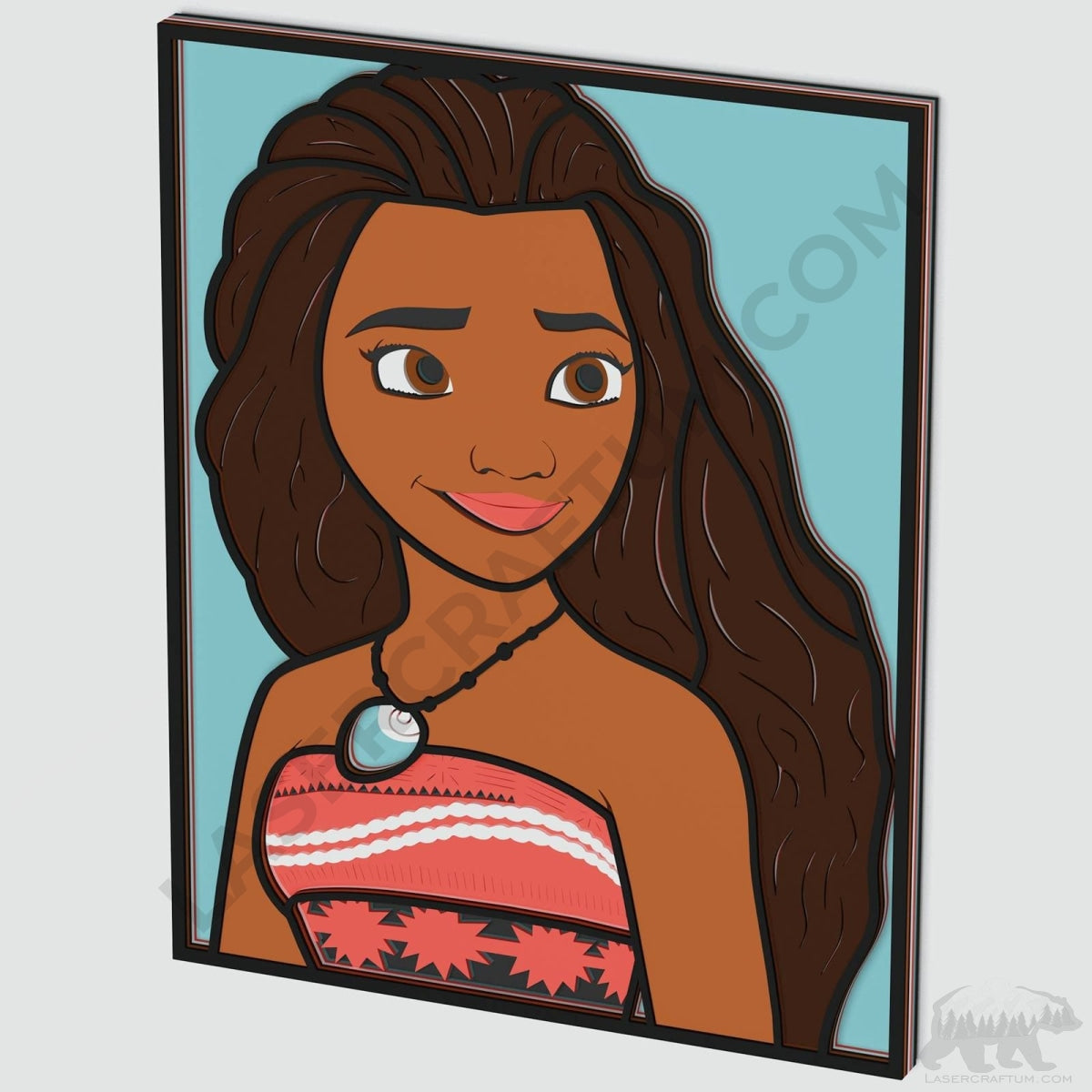 Moana Layered Design for cutting - LaserCraftum