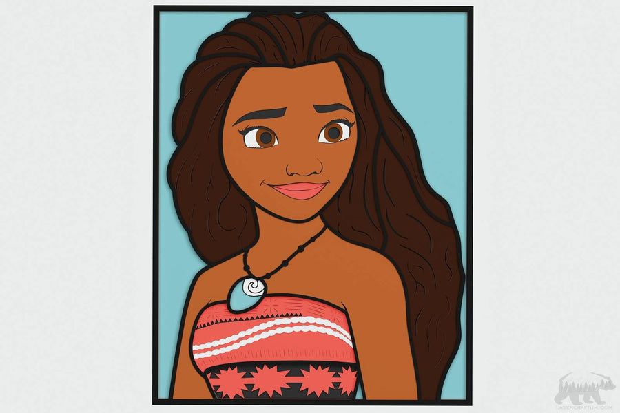 Moana Layered Design for cutting - LaserCraftum