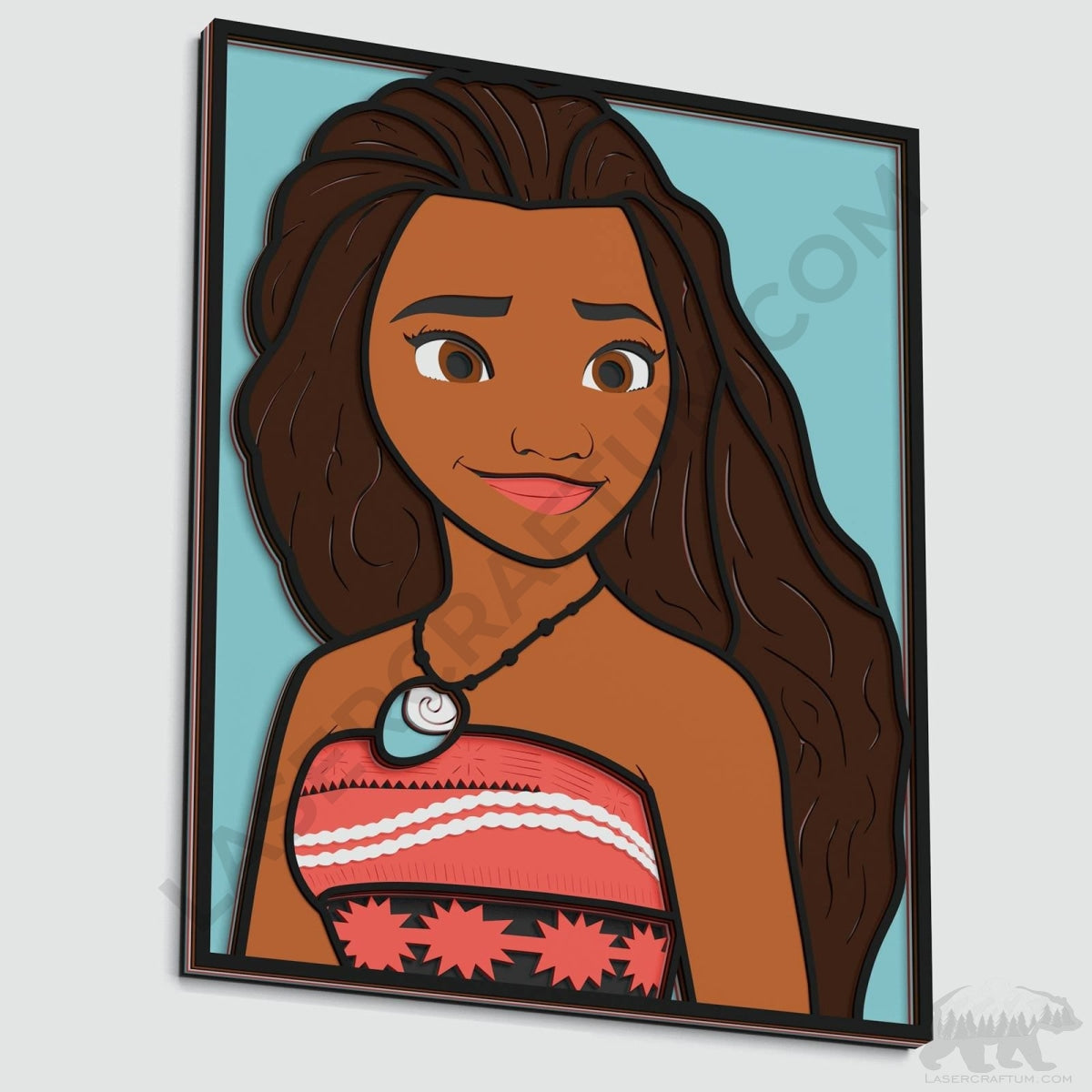Moana Layered Design for cutting - LaserCraftum
