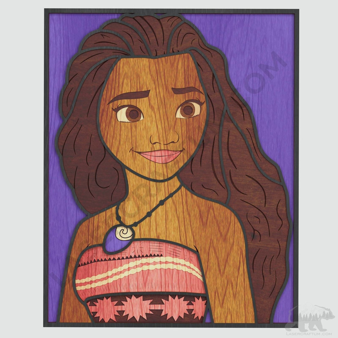 Moana Layered Design for cutting - LaserCraftum