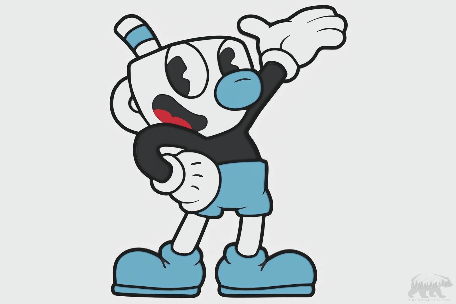 MugMan Layered Design for cutting - LaserCraftum