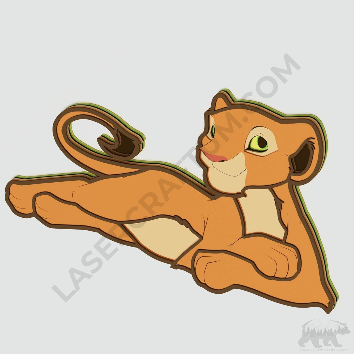 Nala (The Lion King) Layered Design for cutting - LaserCraftum
