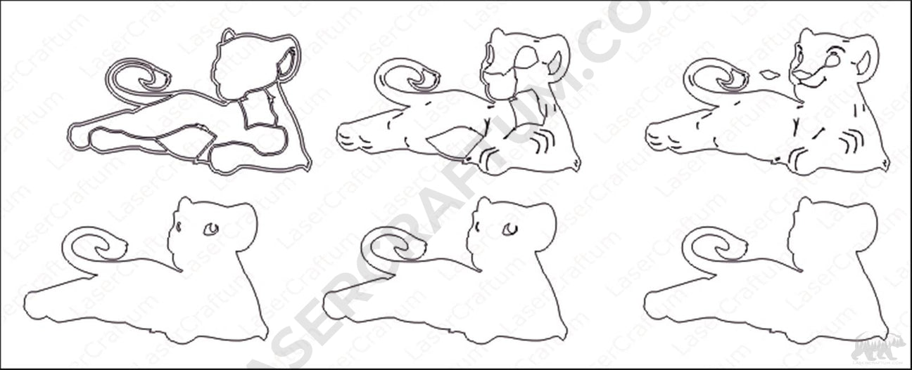 Nala (The Lion King) Layered Design for cutting - LaserCraftum