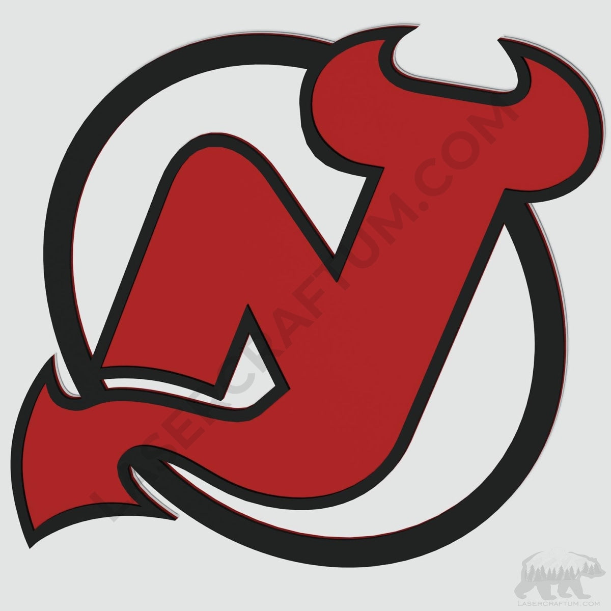 New Jersey Devils Layered Design for cutting - LaserCraftum