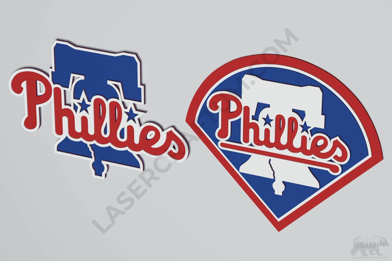 Philadelphia Phillies Layered Design for cutting - LaserCraftum