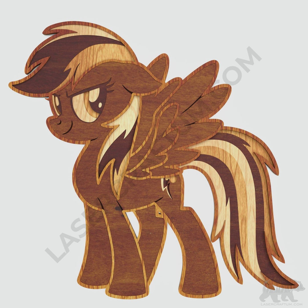 Pony Layered Design for cutting - LaserCraftum
