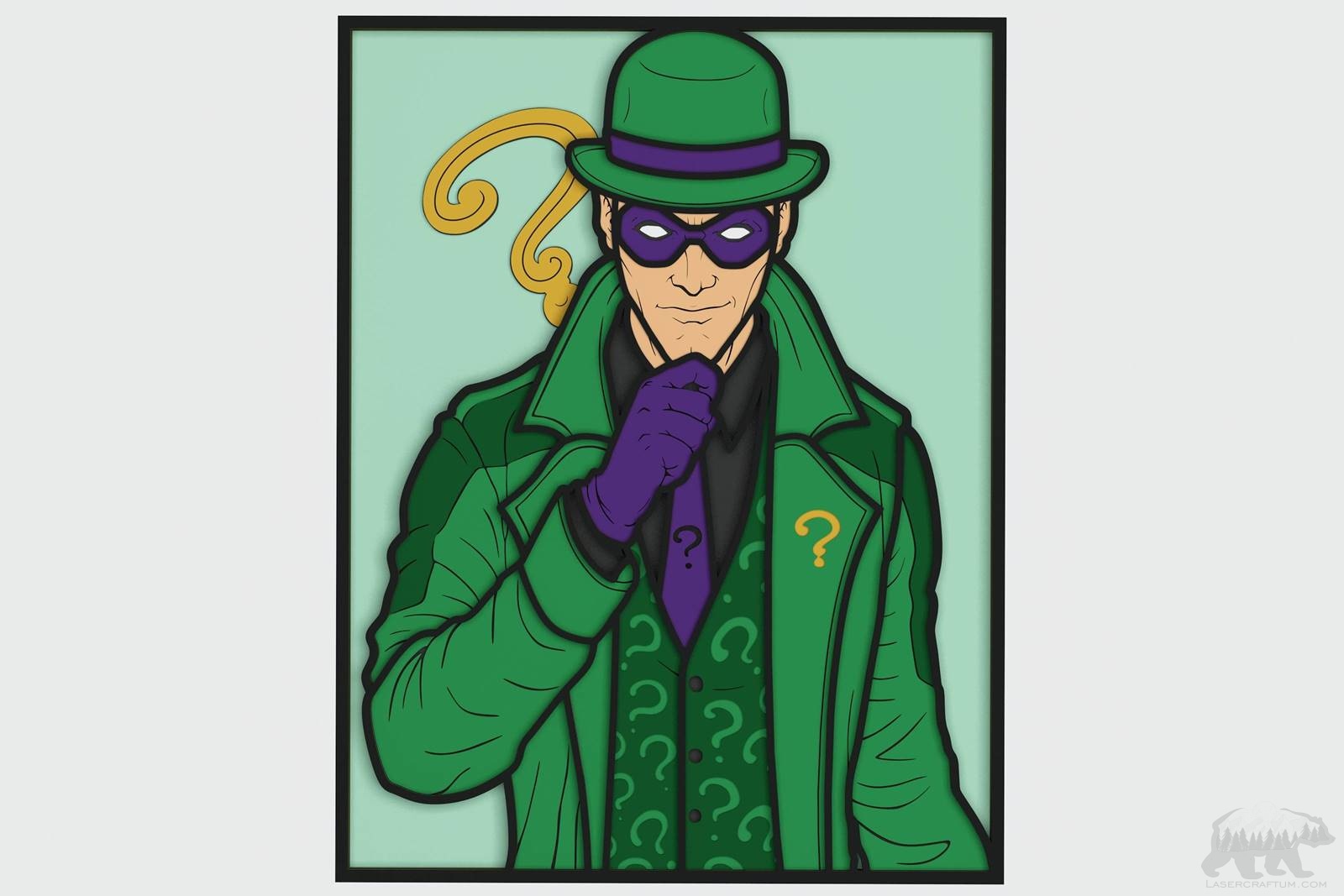 Riddler Layered Design for cutting - LaserCraftum