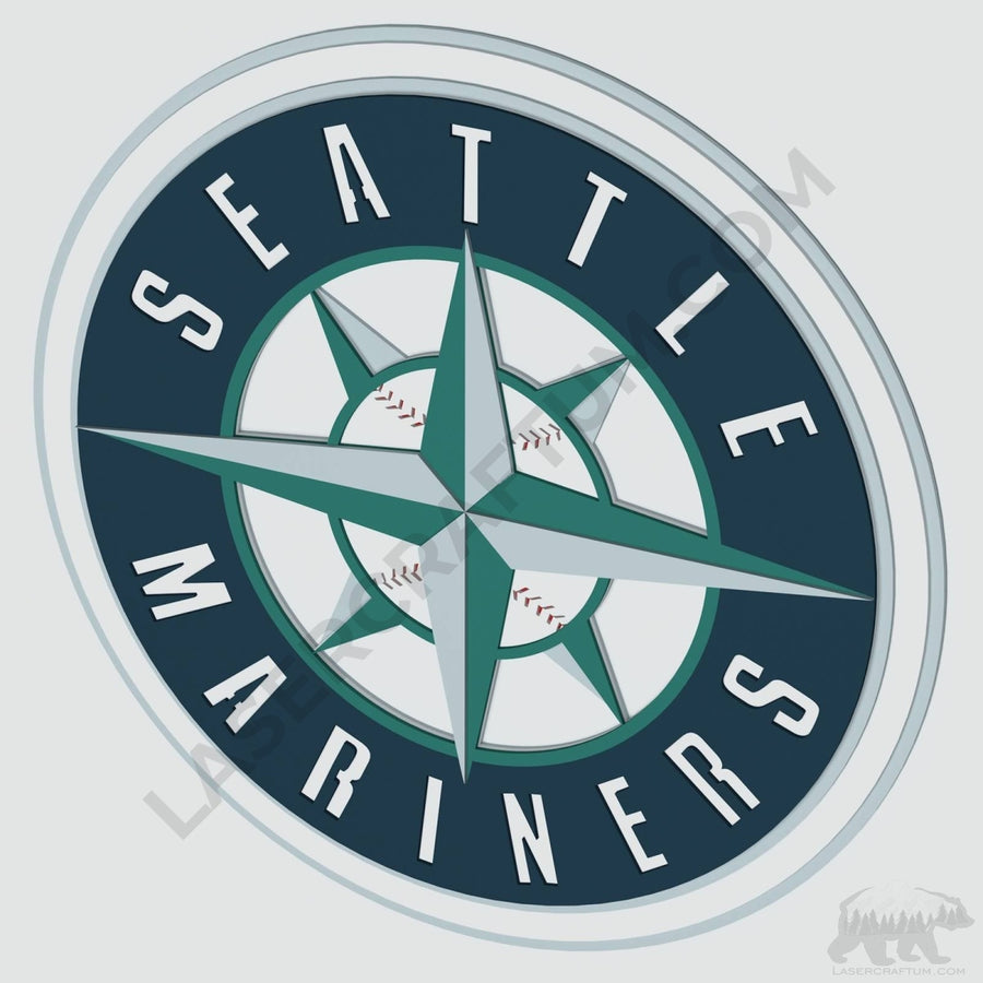 Seattle Mariners Layered Design for cutting - LaserCraftum