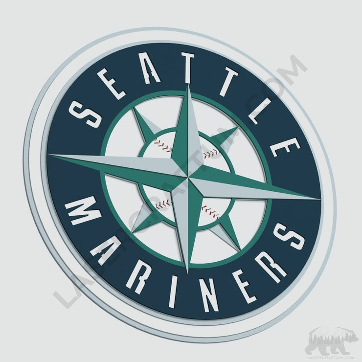 Seattle Mariners Layered Design for cutting - LaserCraftum