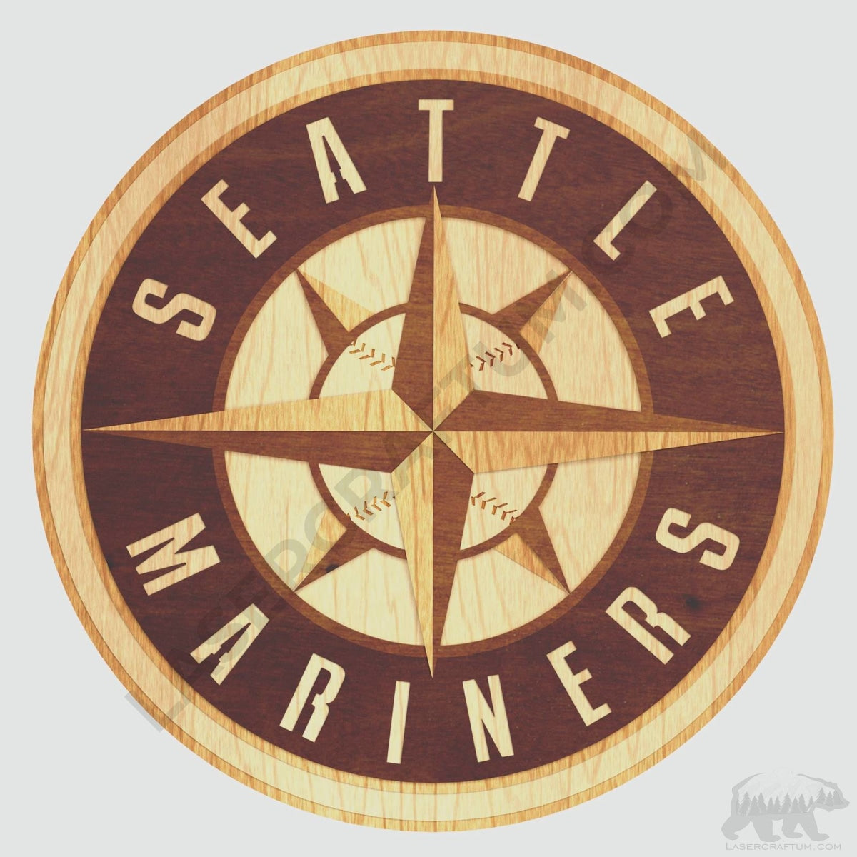 Seattle Mariners Layered Design for cutting - LaserCraftum