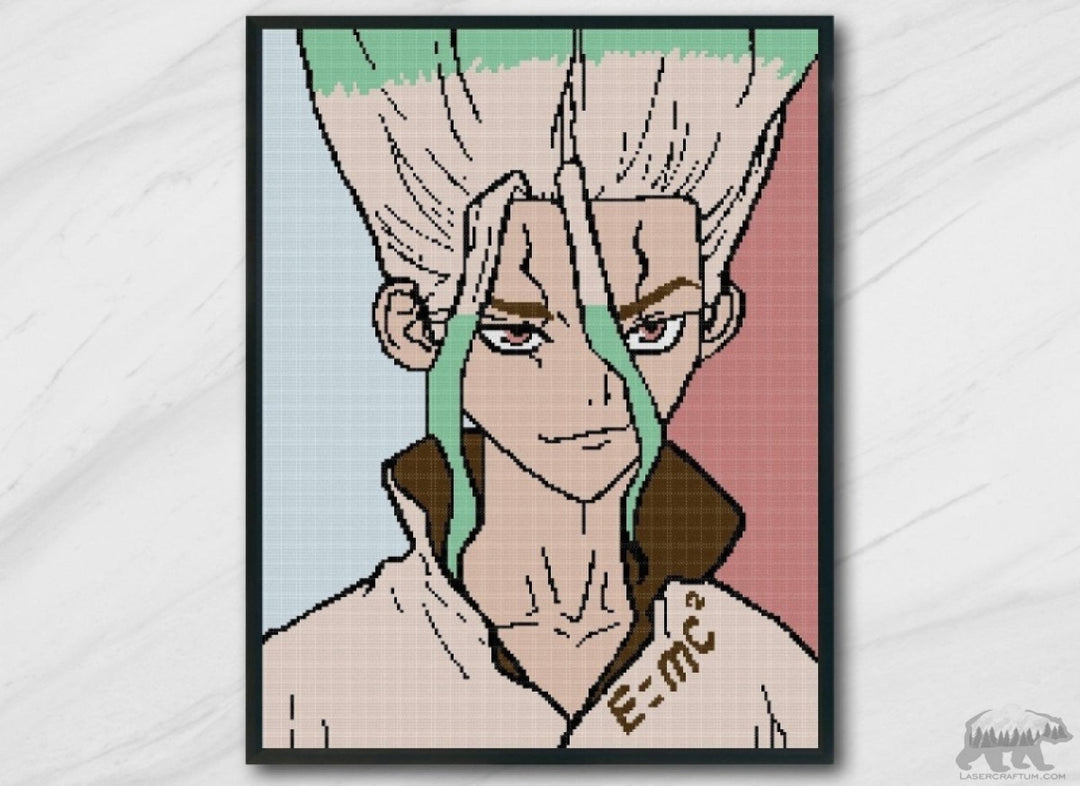 Senku Cross Stitch PDF Pattern - LaserCraftum