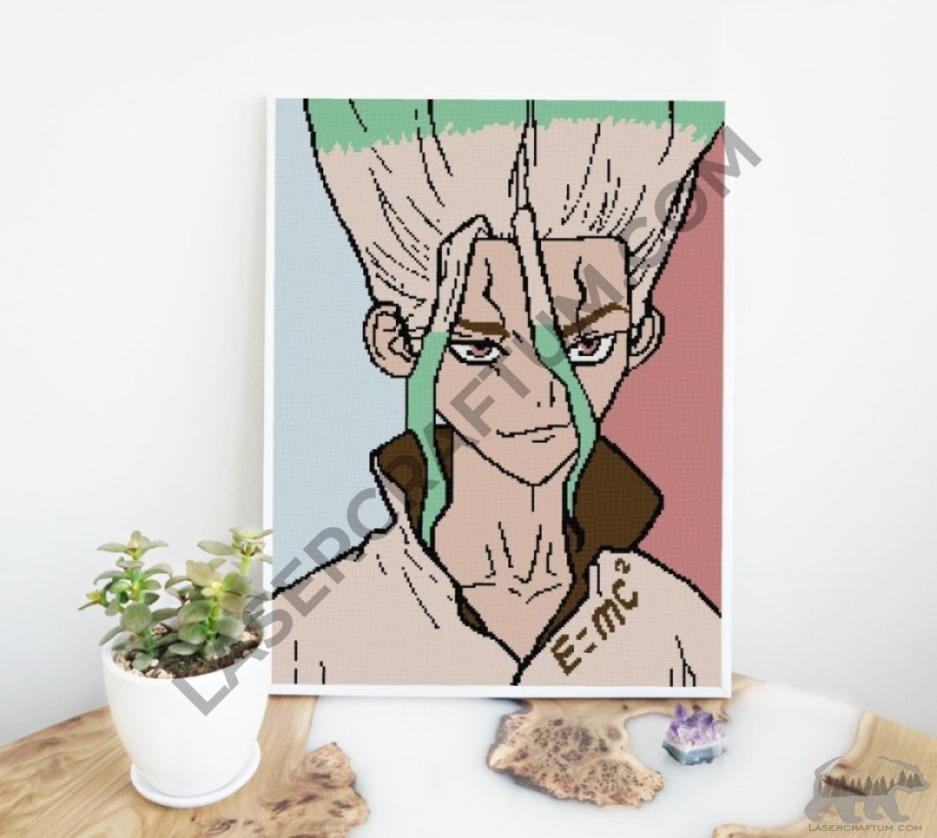 Senku Cross Stitch PDF Pattern - LaserCraftum