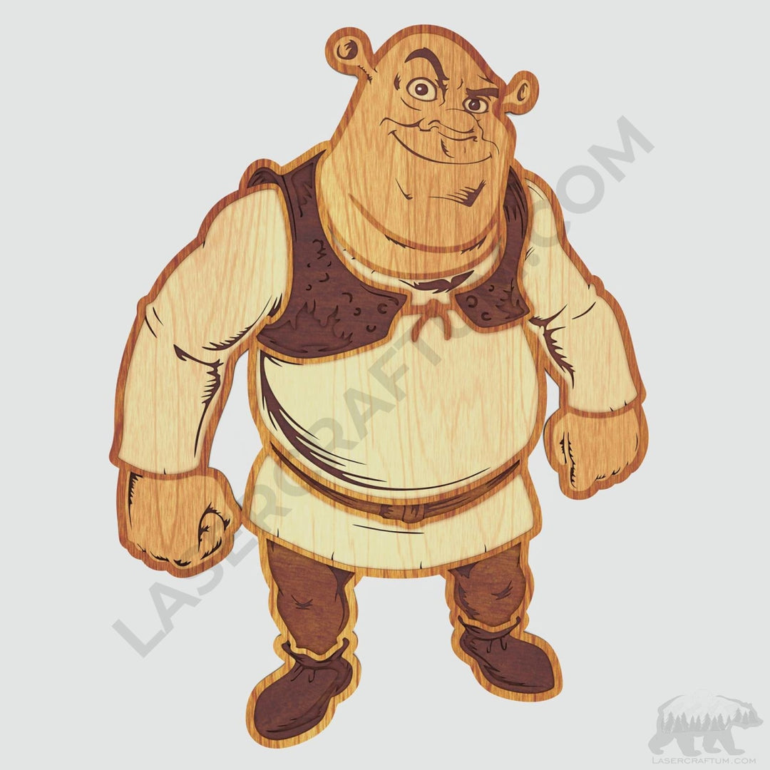 Shrek Layered Design for cutting - LaserCraftum