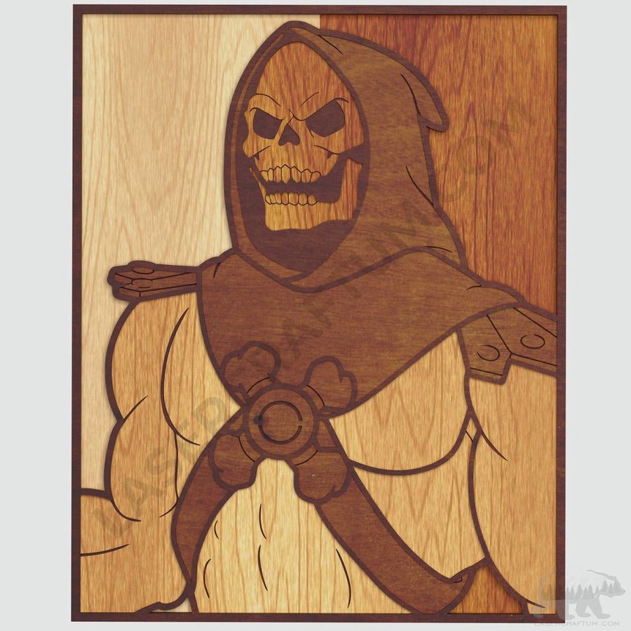 Skeletor Layered Design for cutting - LaserCraftum