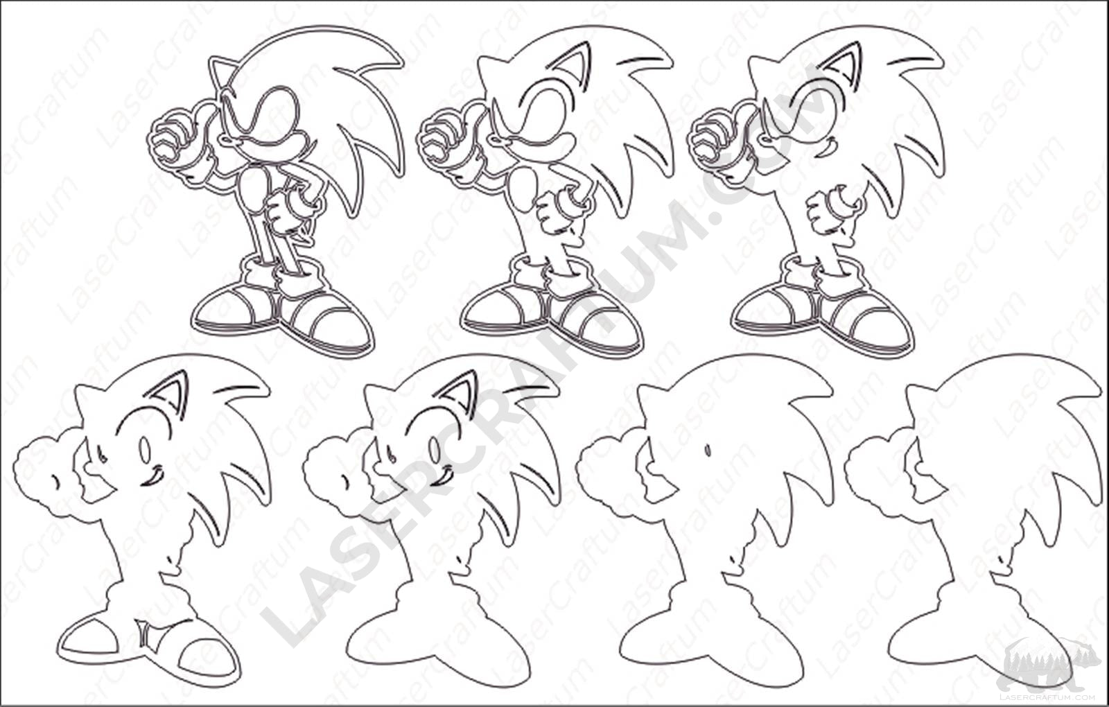 Sonic Layered Design for cutting - LaserCraftum