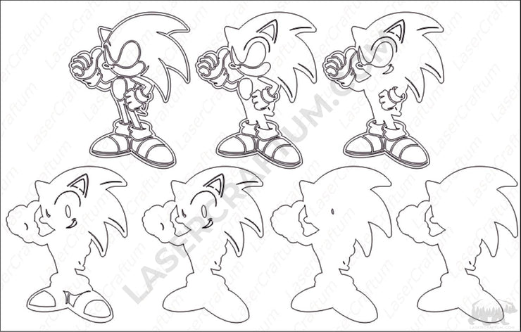 Sonic Layered Design for cutting - LaserCraftum