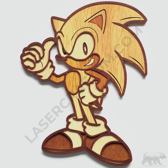 Sonic Layered Design for cutting - LaserCraftum