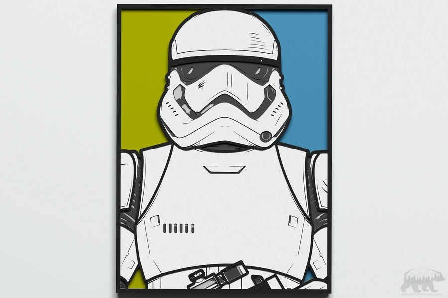 Stormtrooper Layered Design for cutting - LaserCraftum