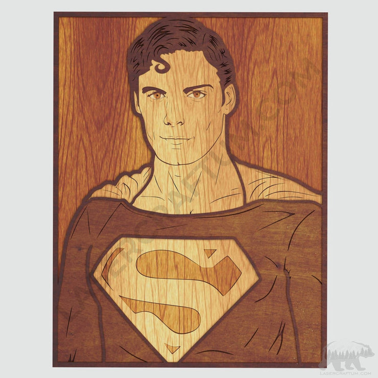 Superman v3 Layered Design for cutting - LaserCraftum