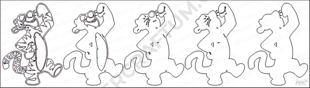 Tigger Layered Design for cutting - LaserCraftum