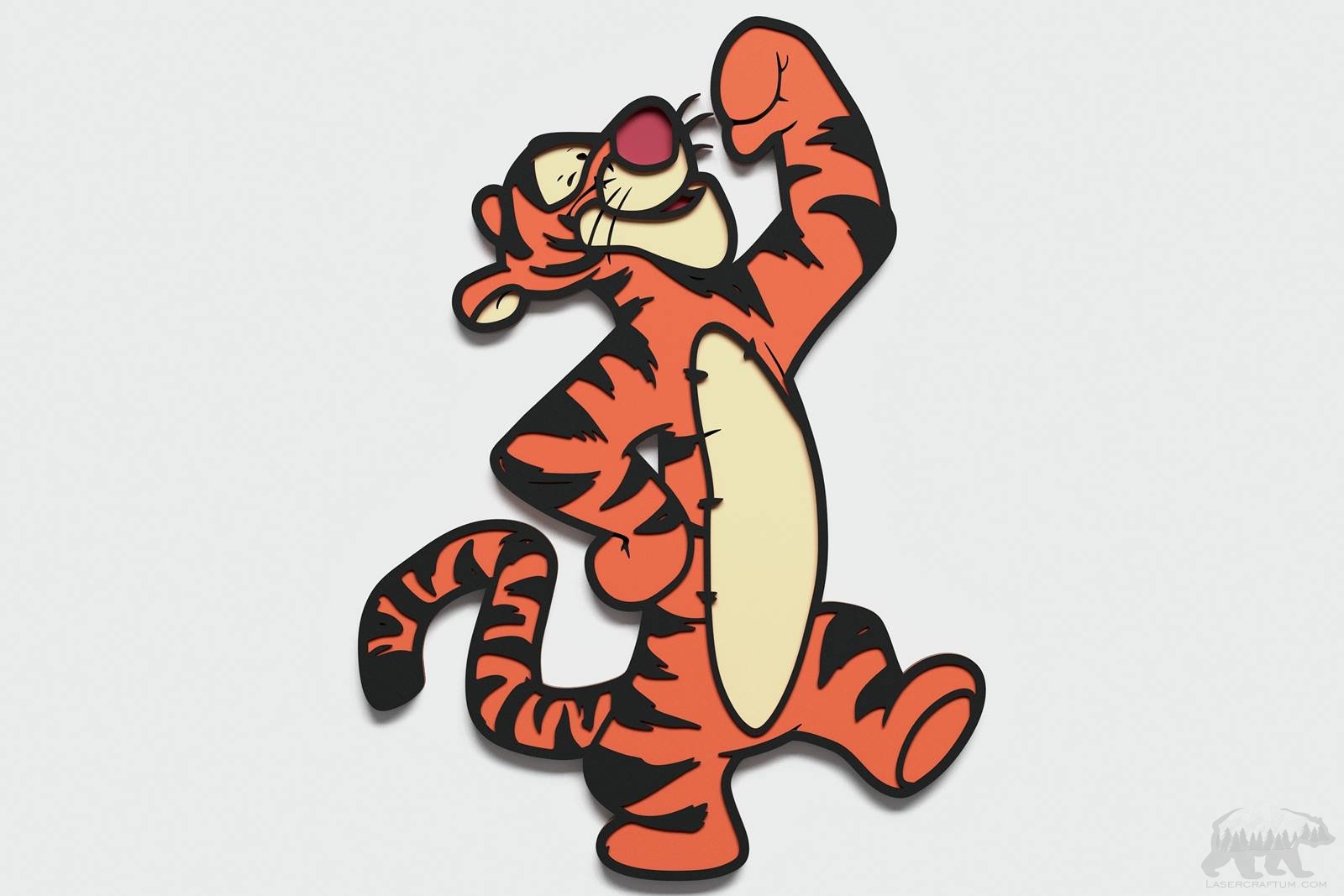 Tigger Layered Design for cutting - LaserCraftum