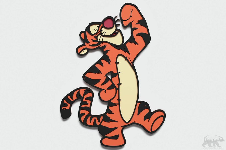 Tigger Layered Design for cutting - LaserCraftum