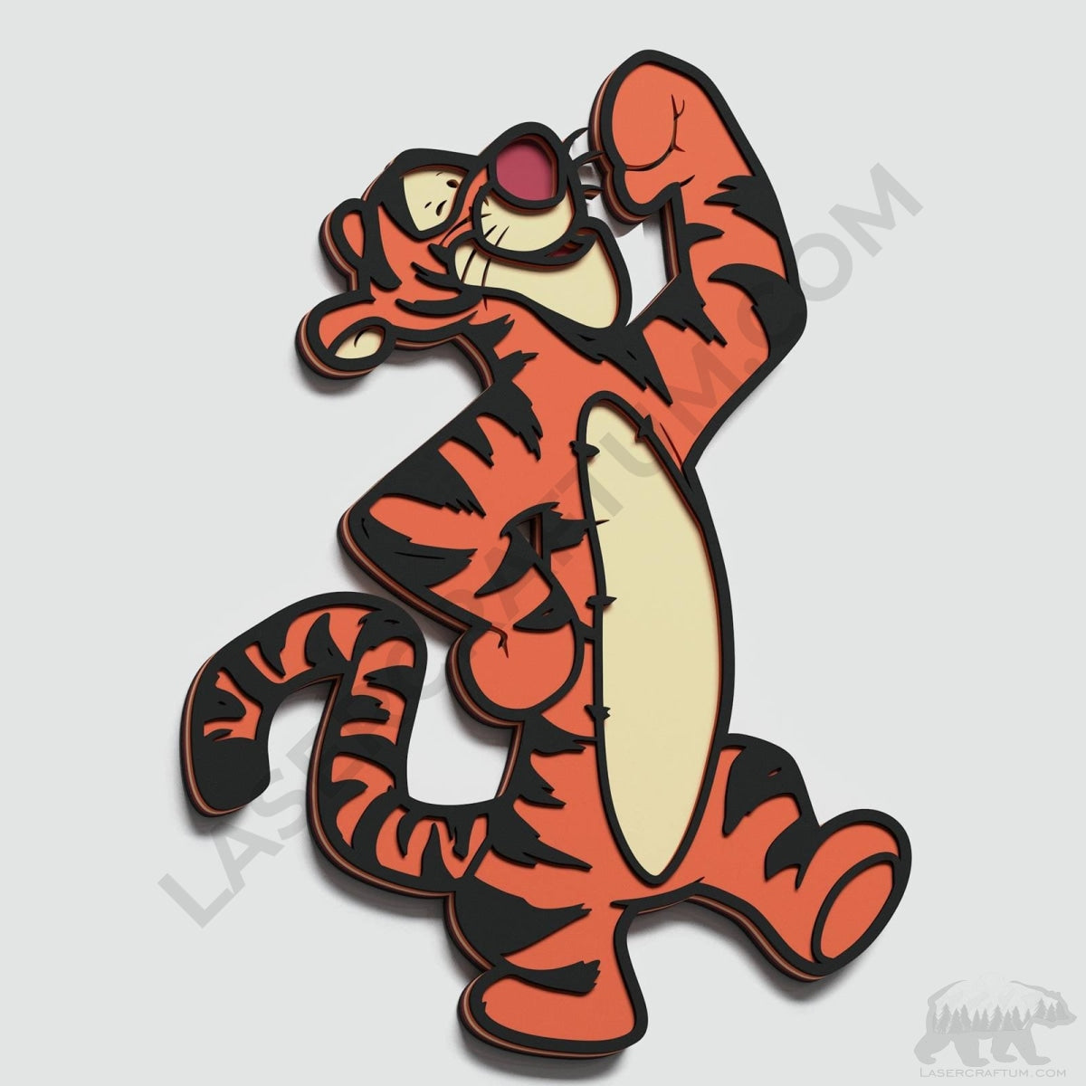 Tigger Layered Design for cutting - LaserCraftum
