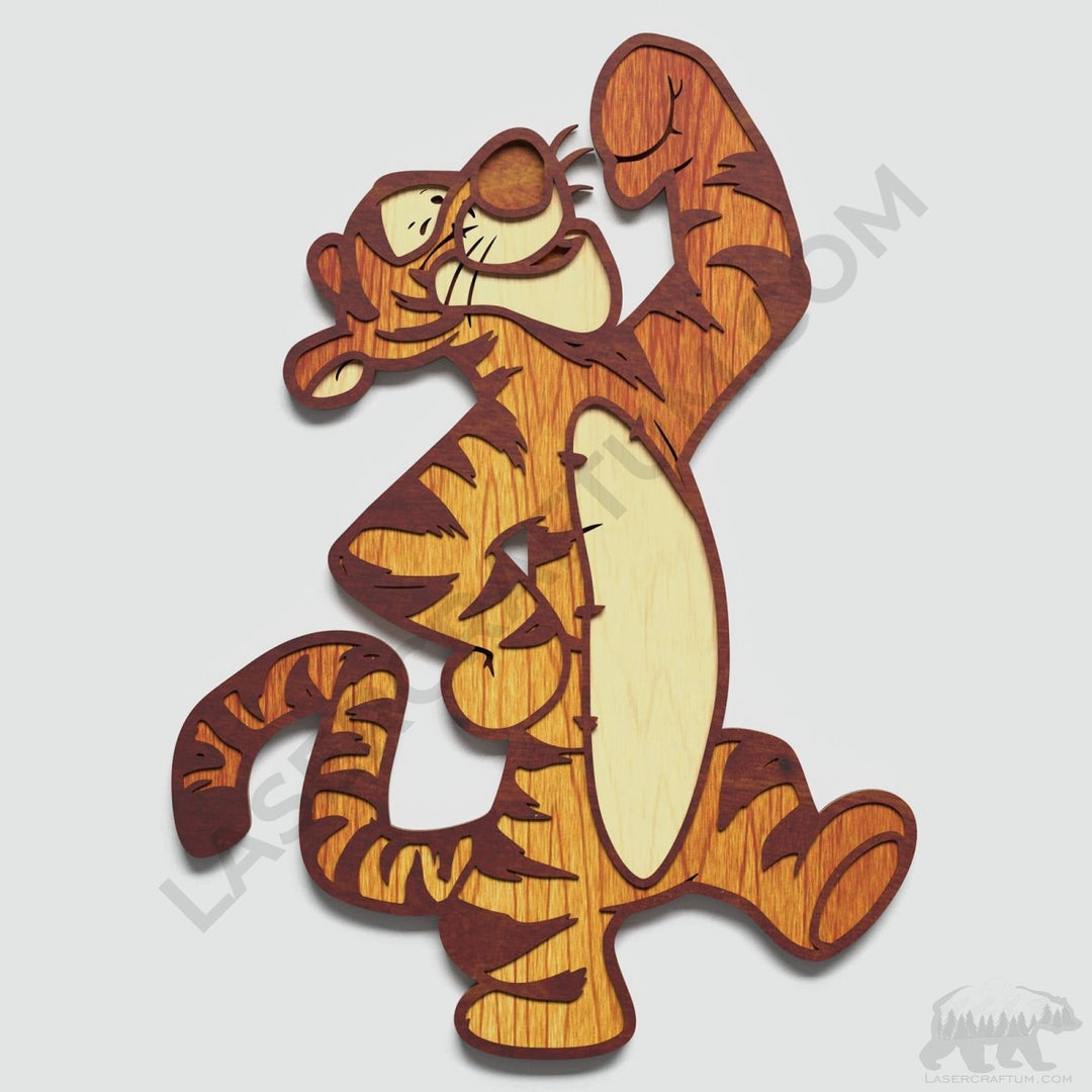 Tigger Layered Design for cutting - LaserCraftum