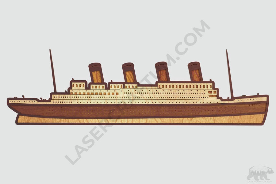 Titanic Layered Design for cutting - LaserCraftum