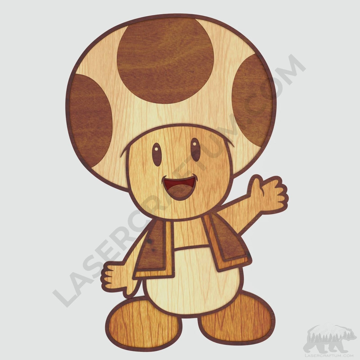 Toad Layered Design for cutting - LaserCraftum