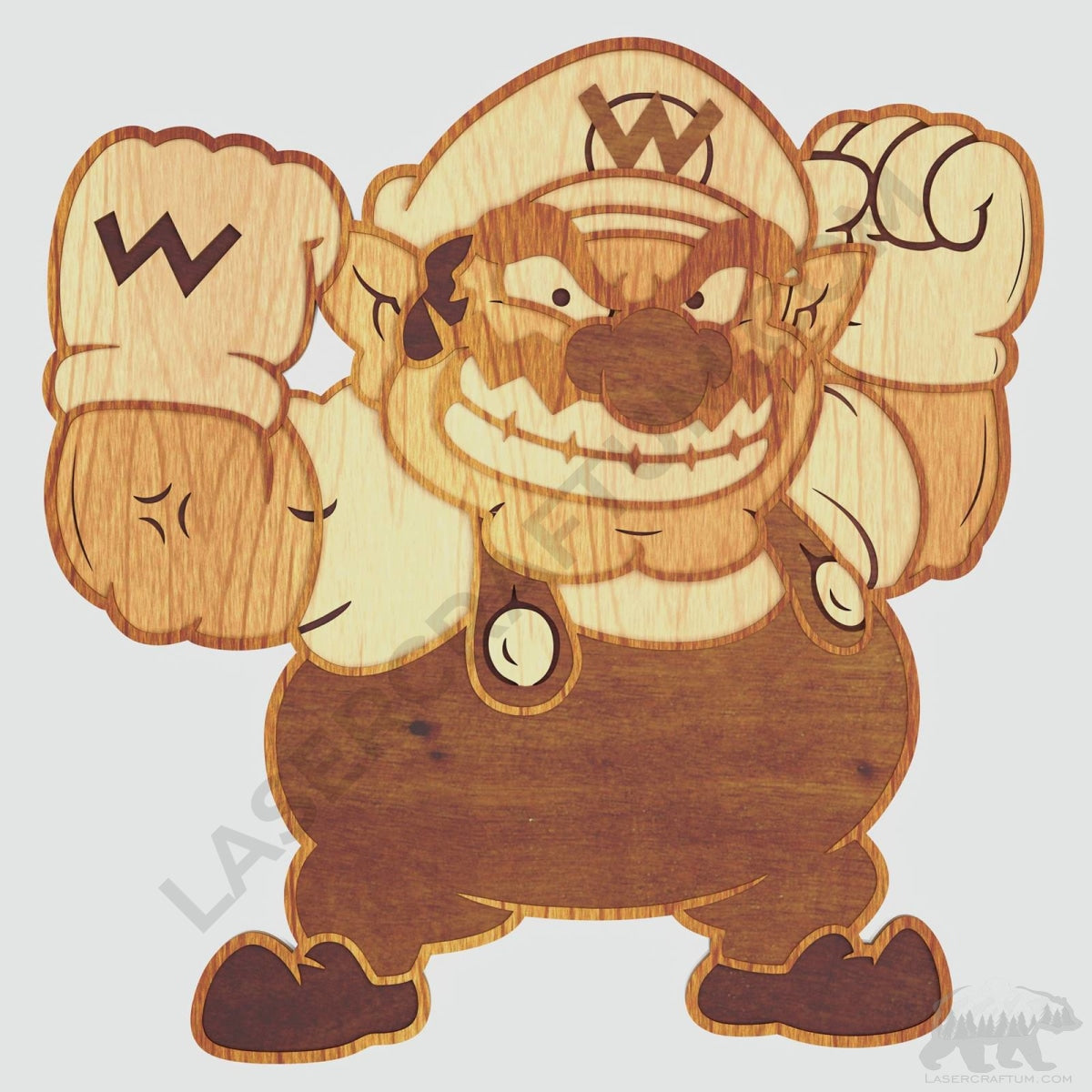 Wario Layered Design for cutting - LaserCraftum